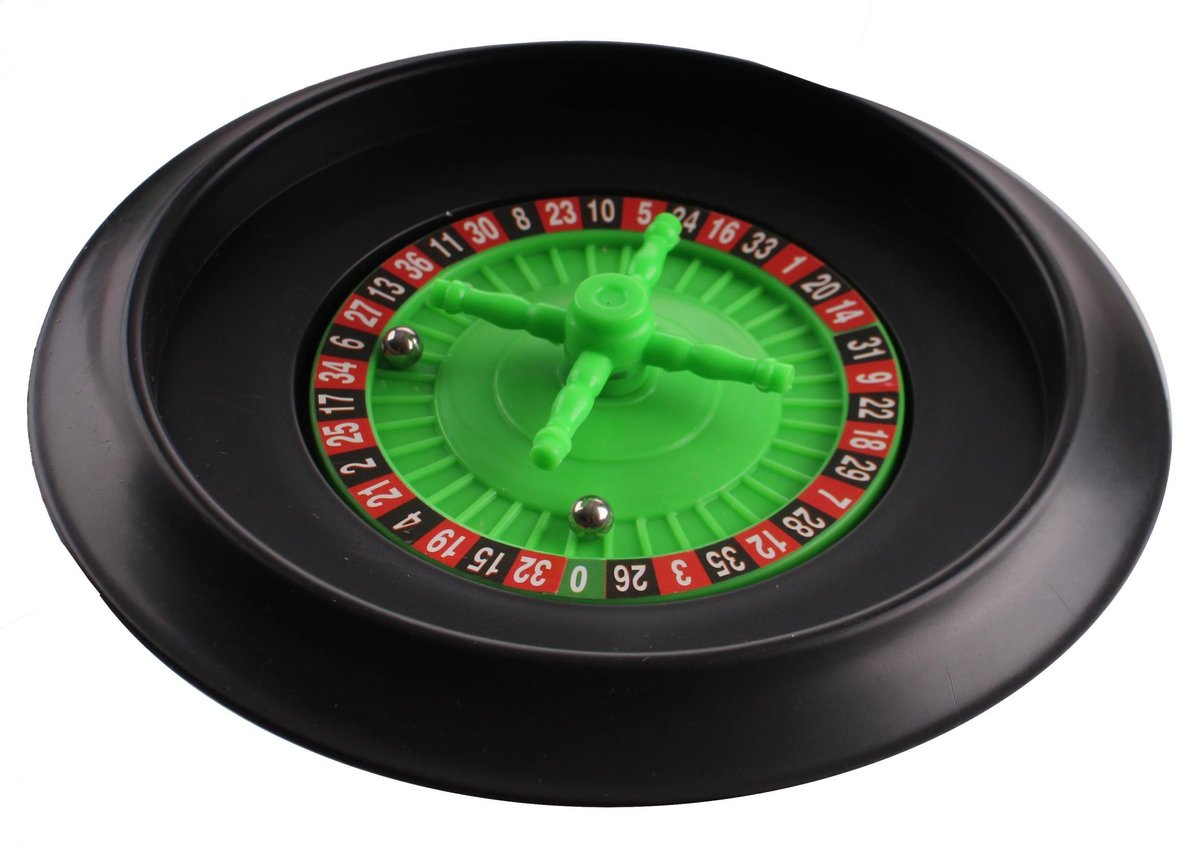 Lg-imports Roulette-set 15 Cm Groen/zwart 29-delig | Games | bol