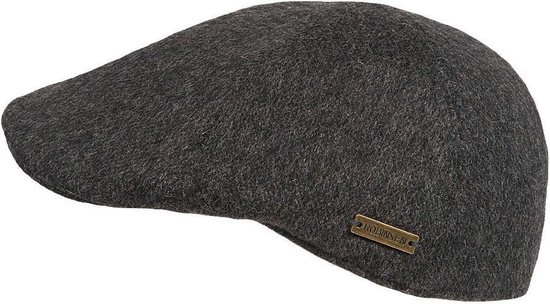 Hatland Reeds Flat Cap Wol-Antraciet-L | bol
