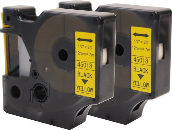 KATRIZ® huismerk label tape voor Dymo 45018 | LabelManager PNP ...