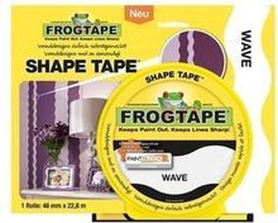 Frogtape Shape wave 46 mm x 22,86 m / Creative Afplaktape Golf Patroon ...
