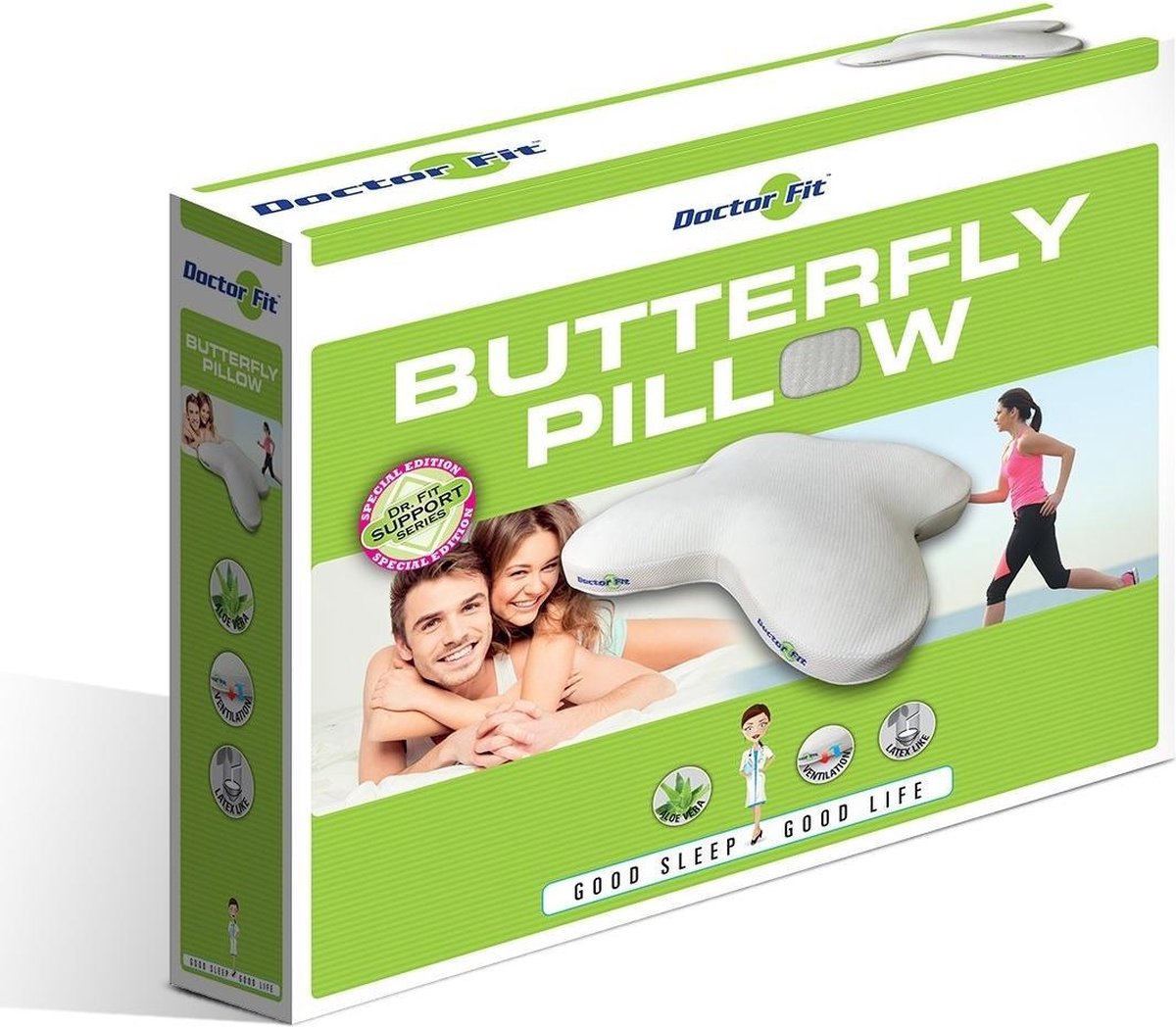 Hoofdkussen Doctor Fit Vlinder Latex-Like Support 46x53cm | bol.com