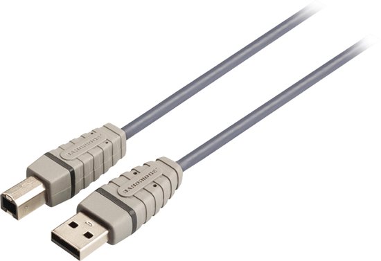 Bandridge - USB 2.0 A-B Kabel - Grijs - 2 meter | bol