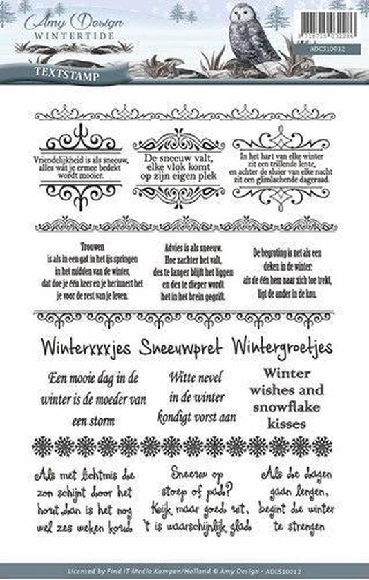 Amy Design - Clearstamp - Wintertide - Tekst - ADCS10012 | bol.com