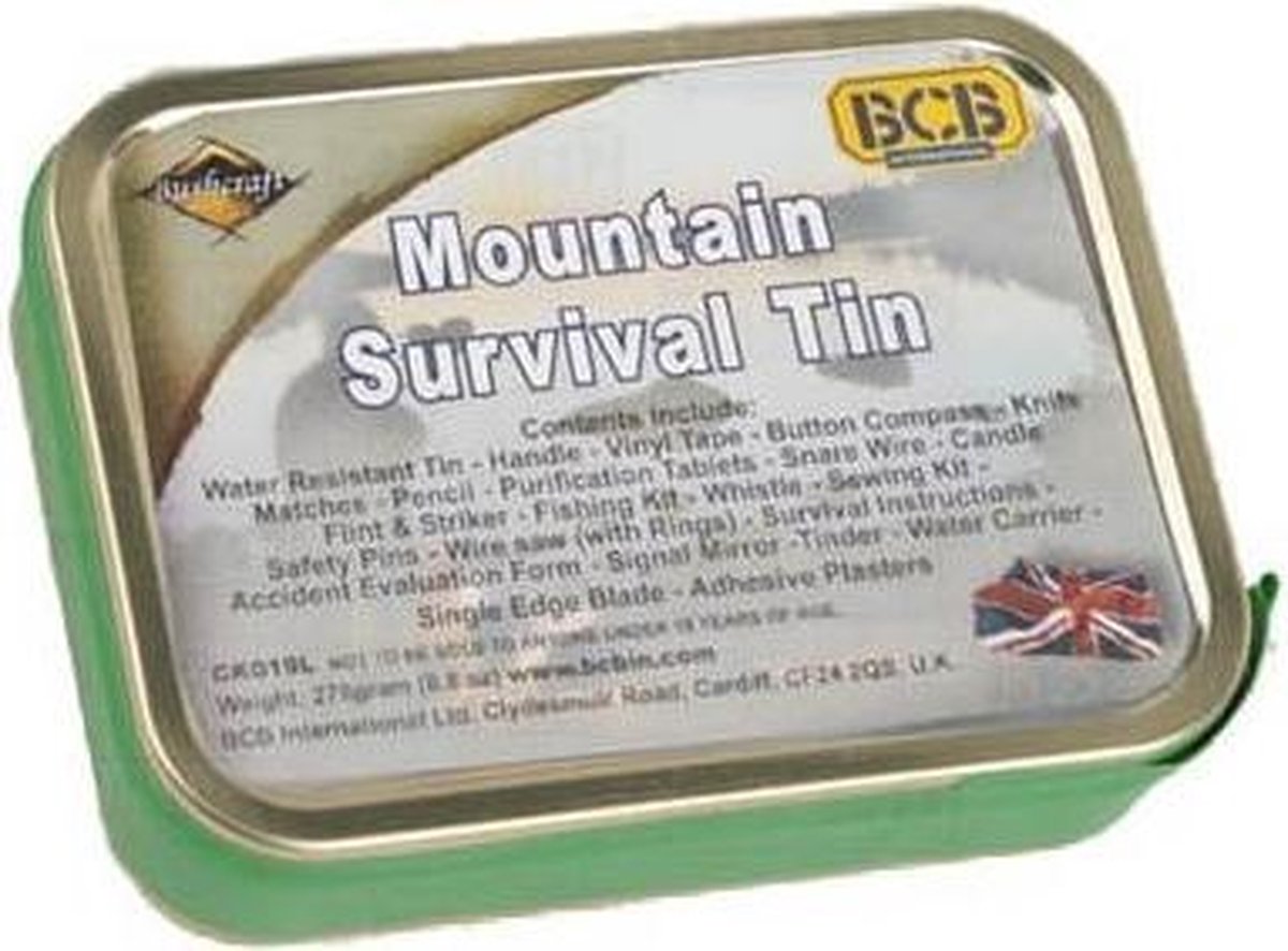 Bushcraft survival kit Mountain Survial Kit 23-delig - blik | bol.com
