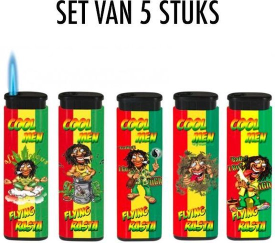 BelFlam Flying Rasta Jet Torch - 5 stuks - Aansteker, Gasbrander, Torch ...