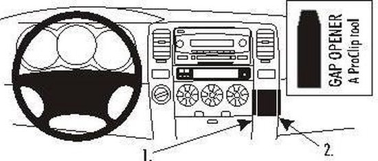 Brodit ProClip houder geschikt voor Toyota 4Runner 2003-2009 Angled ...