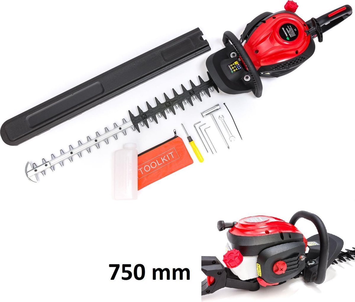 TIMBERPRO - Haagschaar – Heggenschaar – Benzine- 75cm - 26 cc - 1,25 PK ...