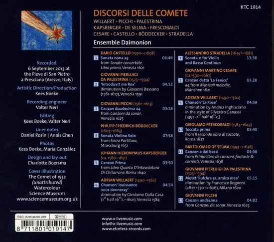 Ensemble Daimonion - Discorsi Delle Comete (CD), Ensemble Daimonion | Muziek | bol