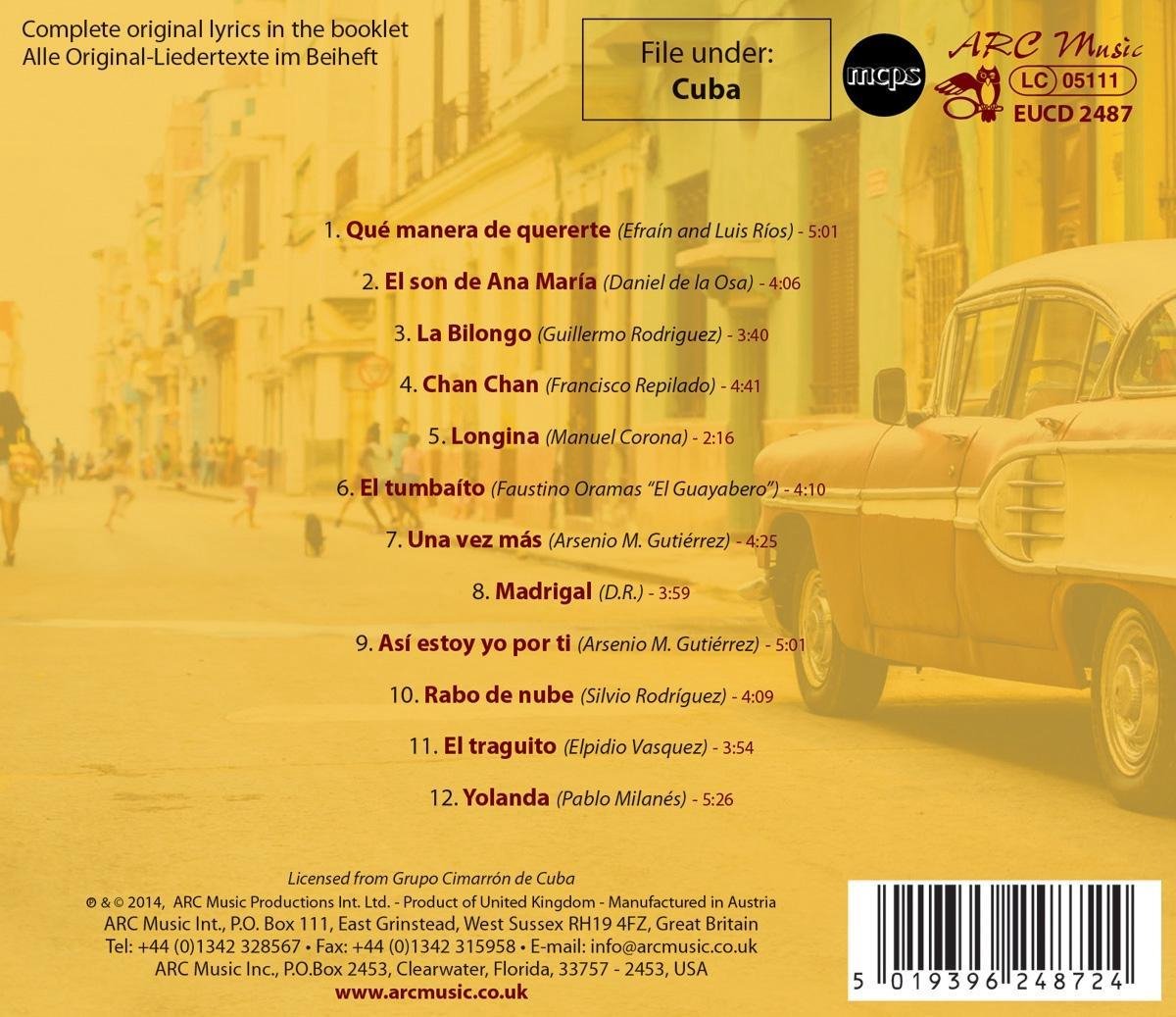 Most Popular Songs From Cuba, Grupo Cimarron De Cuba | CD (album ...