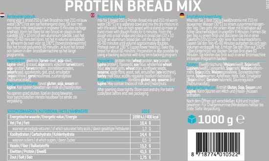 Body & Fit Protein Bread Mix - Verantwoord Bakken - Mix voor Eiwitbrood ...