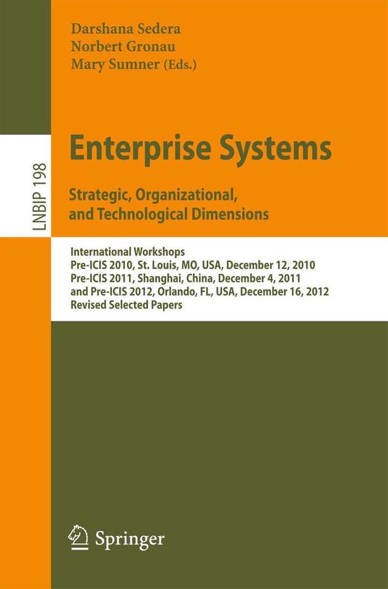 Lecture Notes In Business Information Processing 198 Enterprise Systems Strategic