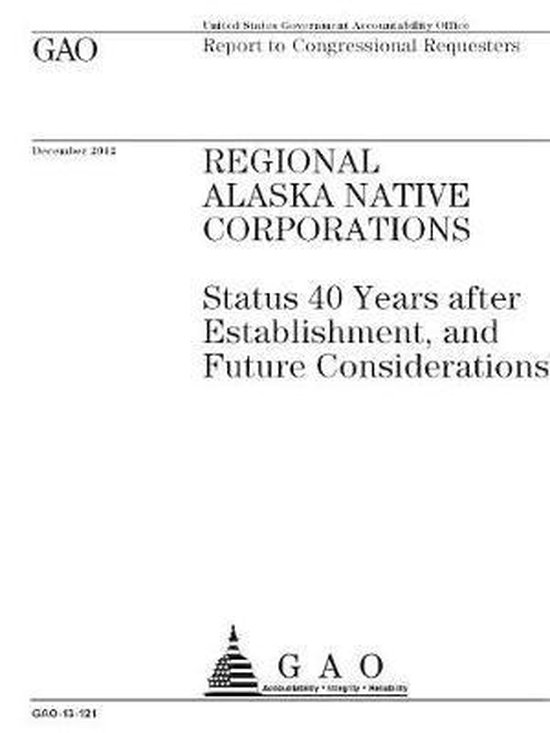 Regional Alaska Native Corporations | 9780359793549 | U.S. Government ...
