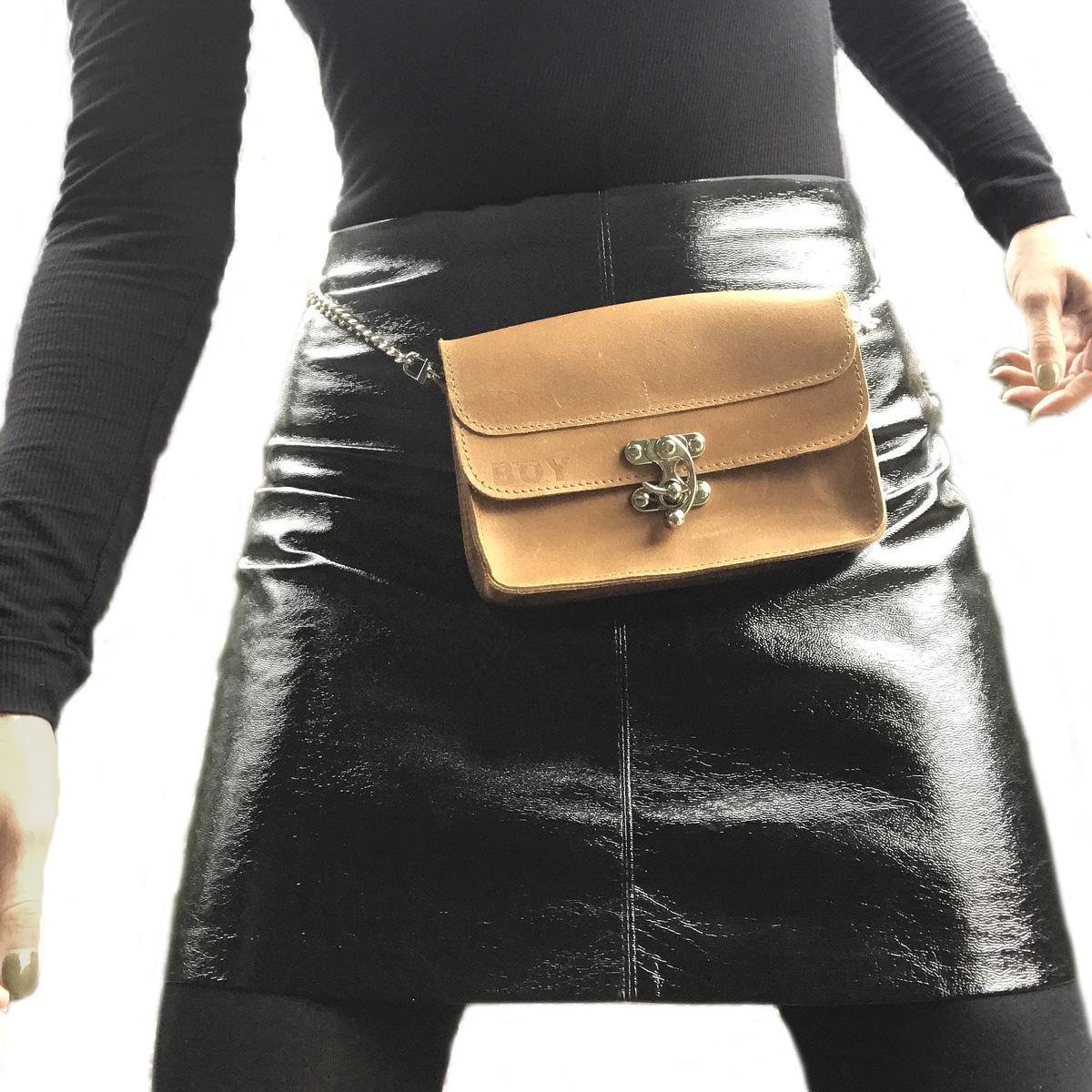 Beautiful On You - Heuptas Dames - Heuptasje - Tasje - Ghela -Cognac ...