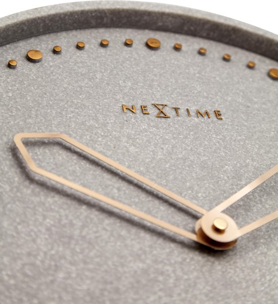 NeXtime - Wandklok - 35 cm - Polyresin – Grijs – 'Cross' | bol.com