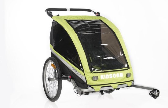 KidsCab Cares for 2 - Fietskar - Aluminium - 20 inch - Geel/Zwart | bol