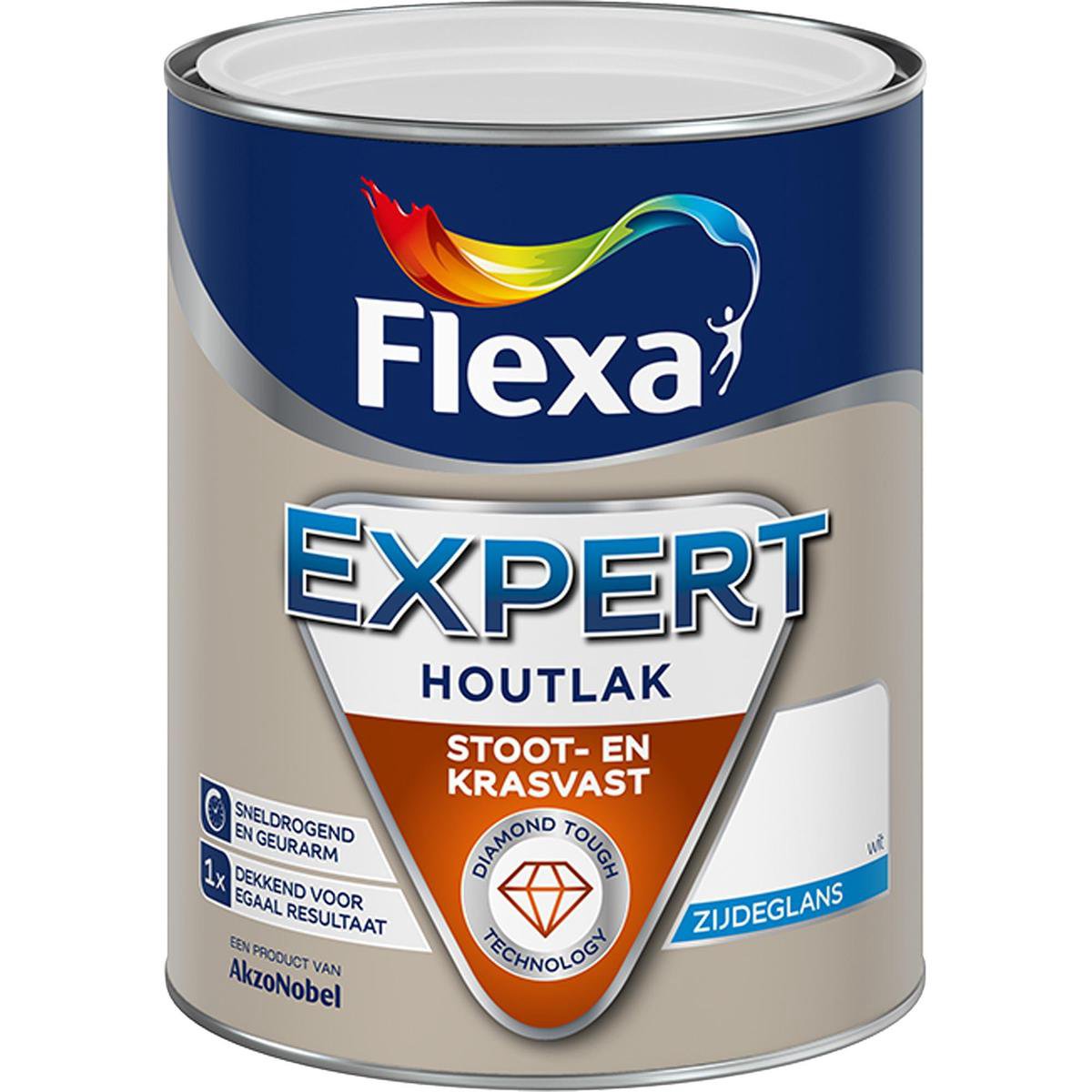 Flexa Expert Lak Zijdeglans - Wit - 0,75 liter | bol.com