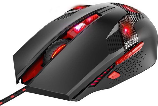 TeckNet Gaming Muis, RAPTOR Pro 7000 DPI Programmeerbare Gaming Muis, 8 ...