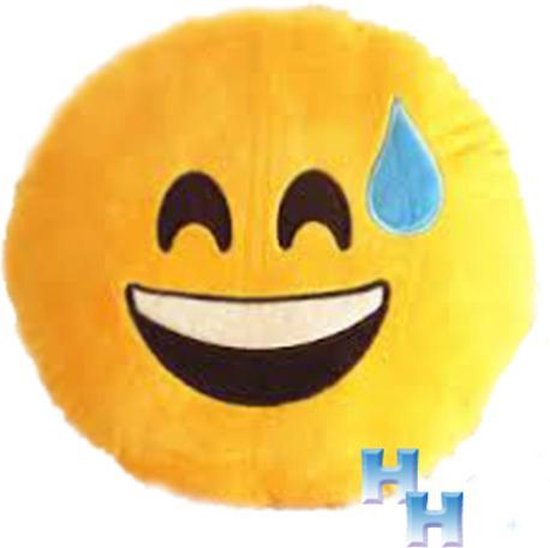 Emoji -Emoticon - Smiley - Knuffel -kussen -"ongemakkelijk" | bol.com