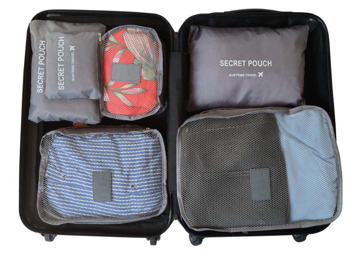 Packing Cubes – Koffer organiser set van 6 – travel backpack organizer ...
