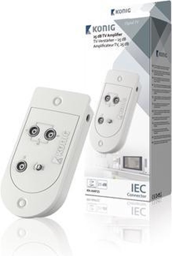 König Coax 2-weg TV Versterker 25dB | bol.com