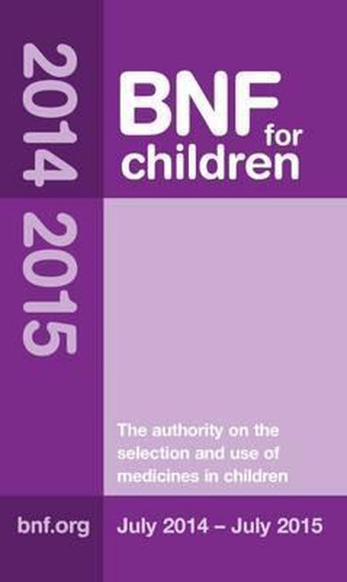 BNF for Children (BNFC) 2014-2015 | 9780857111364 | Paediatric ...