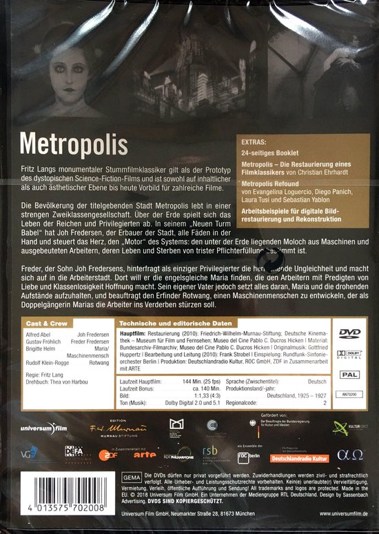Metropolis [DVD] deluxe edition met 24 p. boekje (Dvd) | Dvd's | bol.com