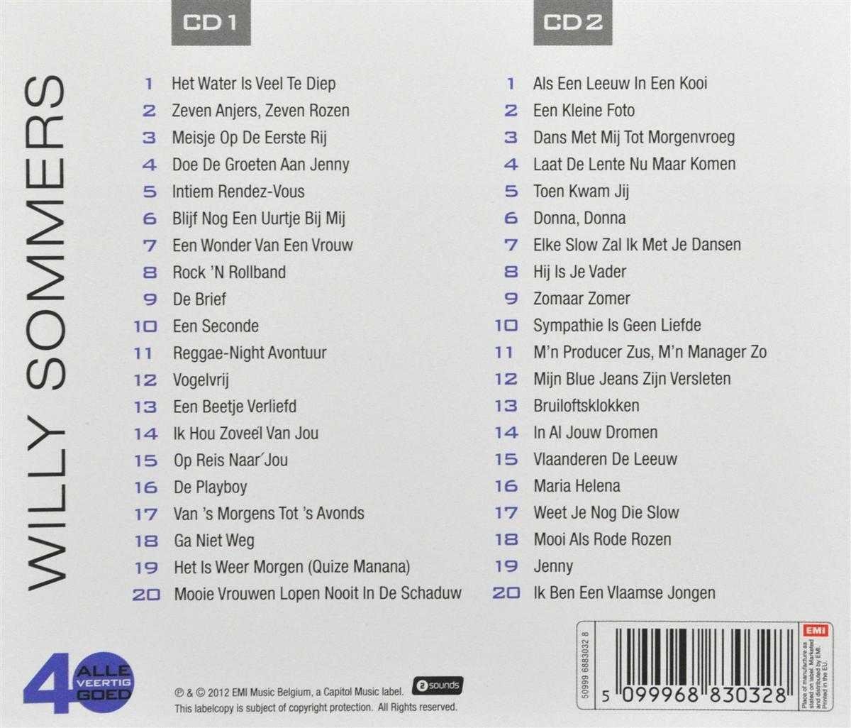 Alle 40 Goed 2Cd, Willy Sommers | CD (album) | Muziek | bol.com