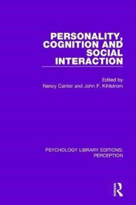 Psychology Library Editions: Perception- Personality, Cognition And 