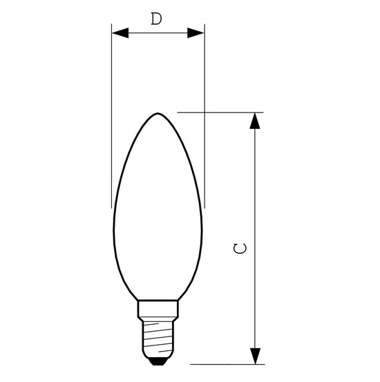 Philips Gloeilamp Kaars Mat 40W E14 (kleine fitting) Dimbaar | bol.com