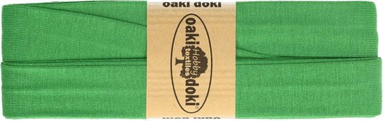 Oaki Doki Tricot de luxe Jersey Biaisband 20 mm, 3 meter, groen 024 | bol