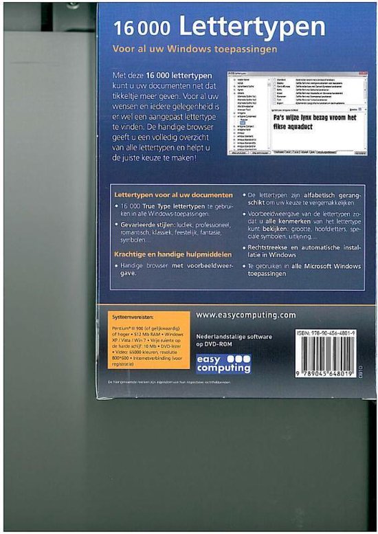 Easy Computing 4801 fonts software | bol