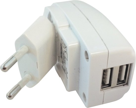 Scanpart USB stekker met 2 poorten - Inklapbaar - Twee USB A ...