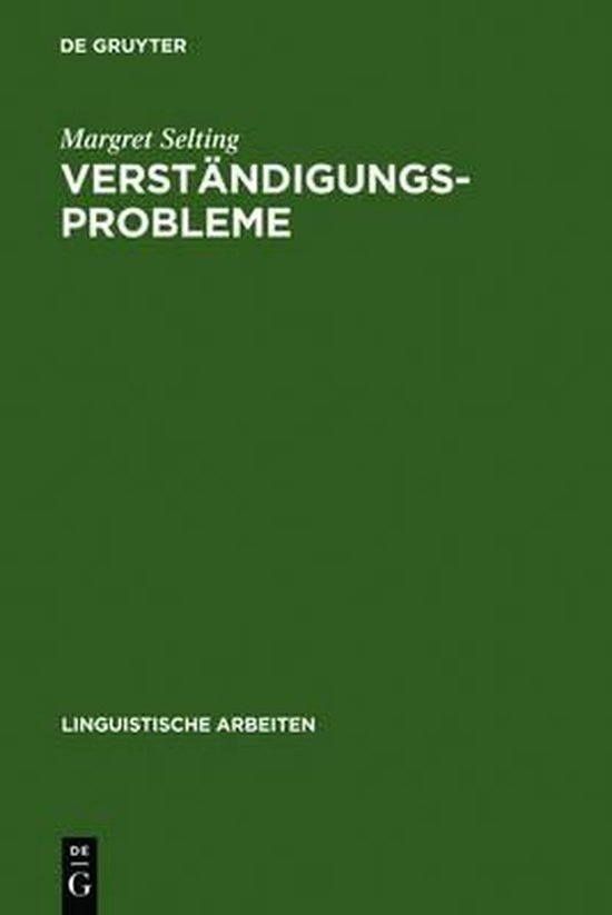 Verständigungsprobleme, Margret Selting | 9783484301818 | Boeken | bol.com