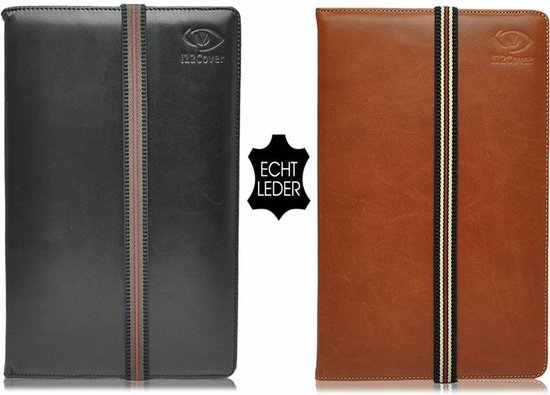 Luxe Cover voor Yarvik Tab10 211 Xenta , Echt lederen Hoes, Multistand ...