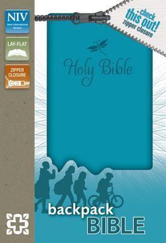 NIV, Backpack Zipper Bible, Leathersoft, Turquoise, Red Letter ...
