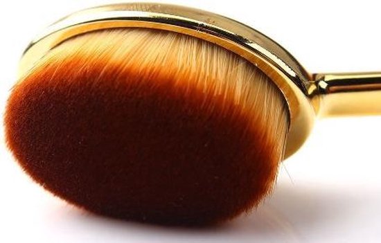 Ovale foundation make up kwast goud gold edition oval | bol.com