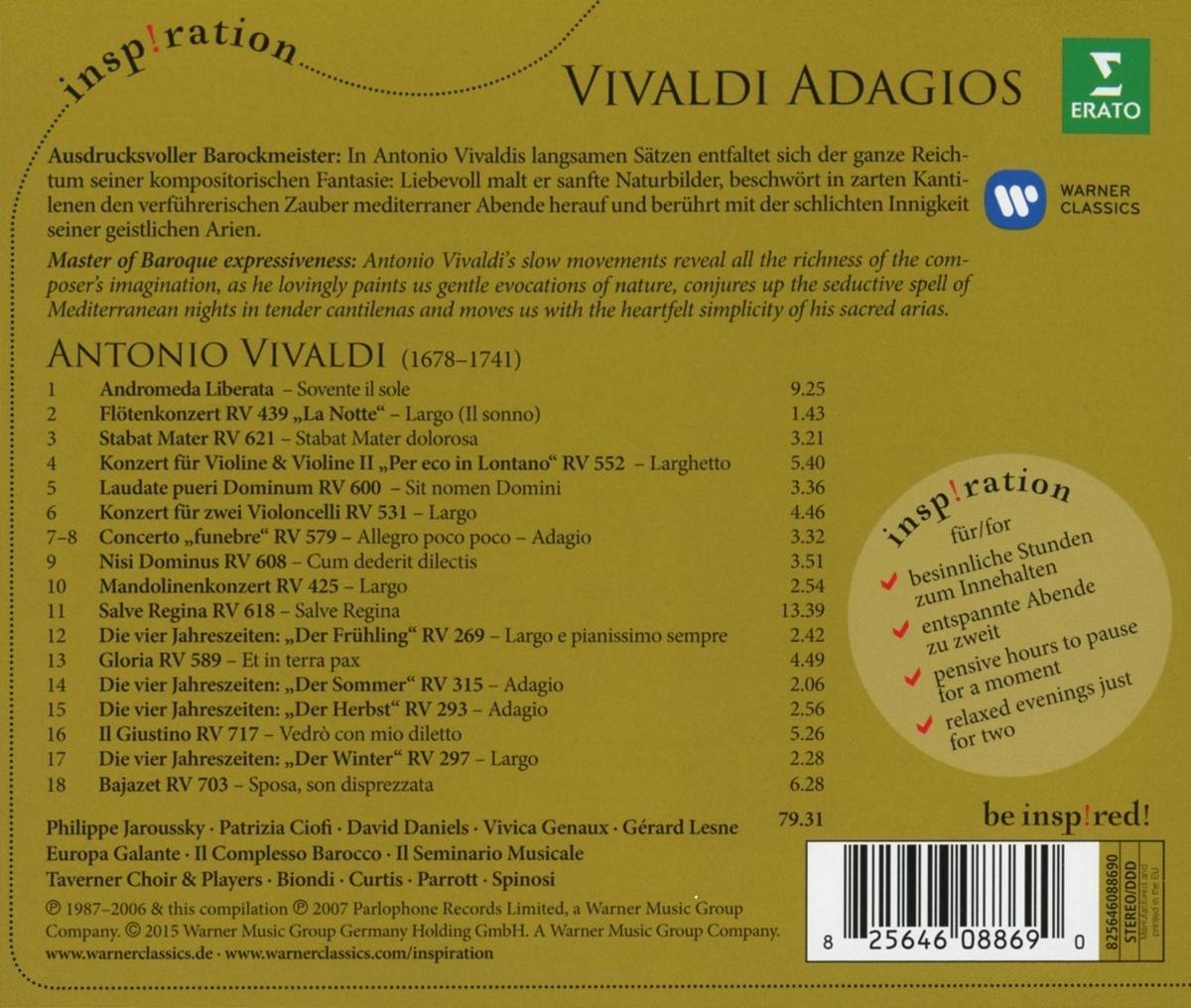 Vivaldi Adagios, A. Vivaldi | Muziek | bol.com