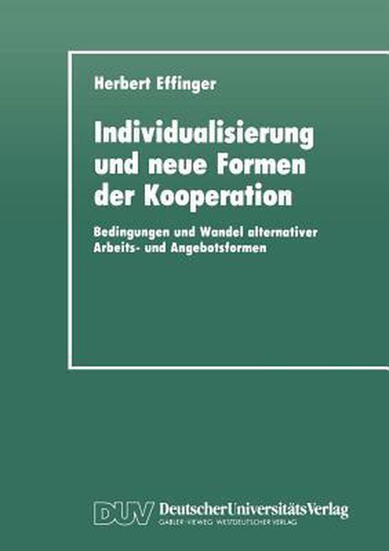 Individualisierung und Neue Formen der Kooperation | 9783824440689 ...