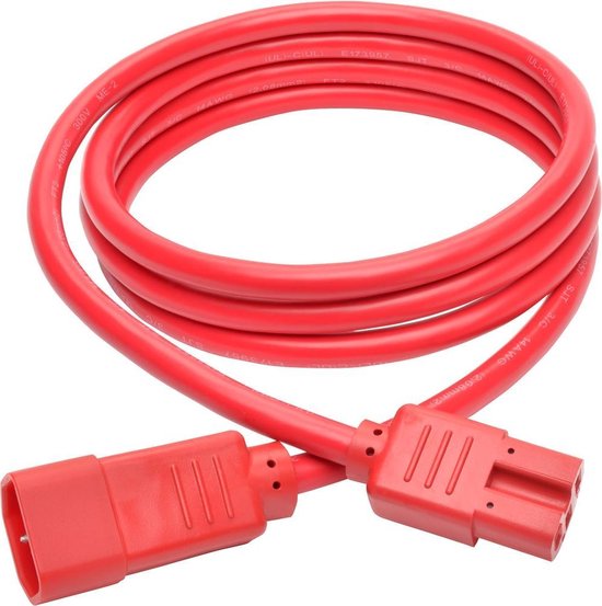 Tripp Lite P018-006-ARD electriciteitssnoer Rood 1,8 m C14 stekker C15 ...