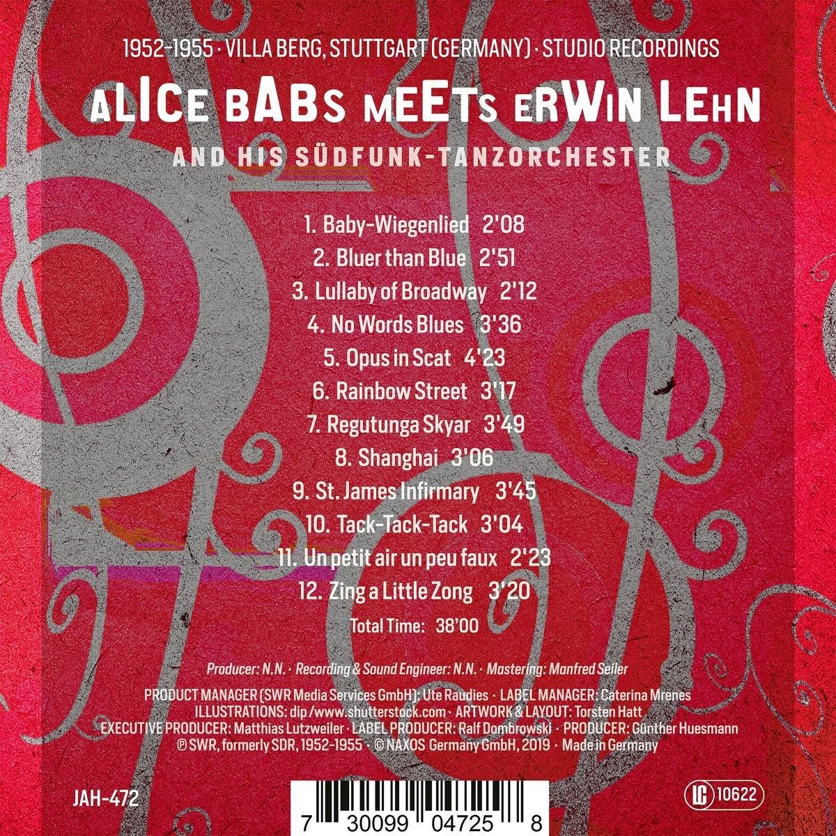 Alice Babs Meets Erwin Lehn And His Sudfunk-Tanzorchester, Alice Babs ...