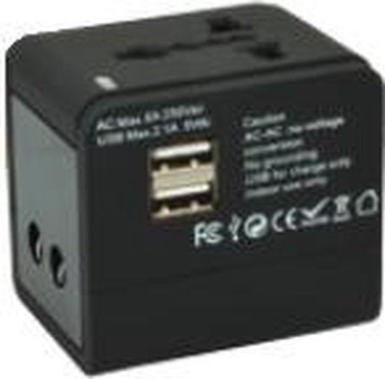 WORLD TRAVEL ADAPTER 2 USB | bol.com