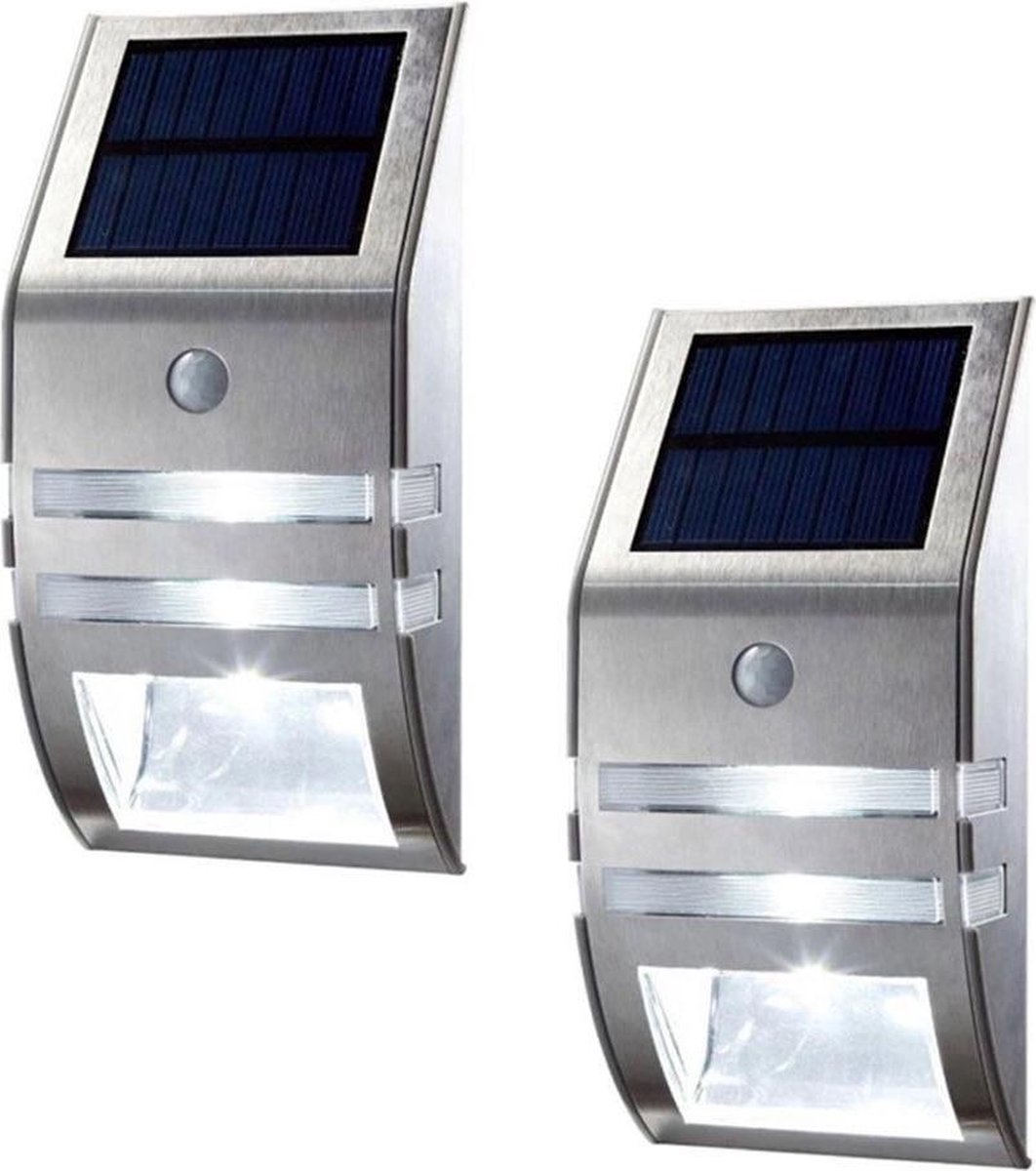 2 x Solar Tuinlamp Buitenverlichting op Zonne Energie en ...