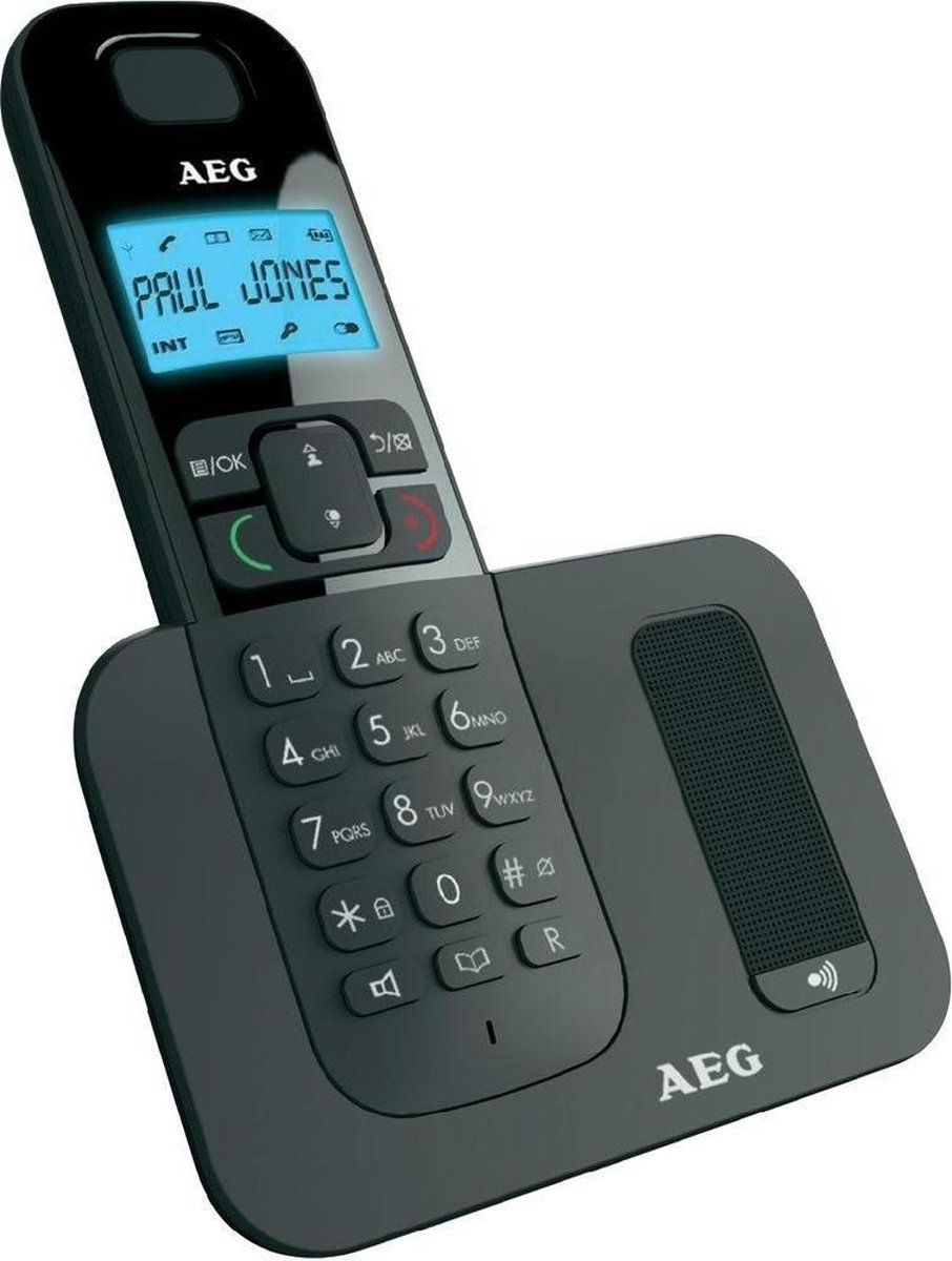 AEG Voxtel D500 - Single DECT telefoon - Zwart | bol.com