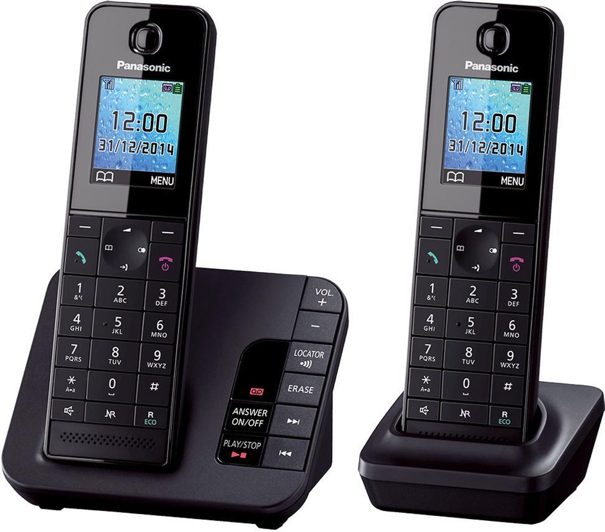 Panasonic KX TGH222NLB - Duo DECT telefoon - Antwoordapparaat - Zwart ...