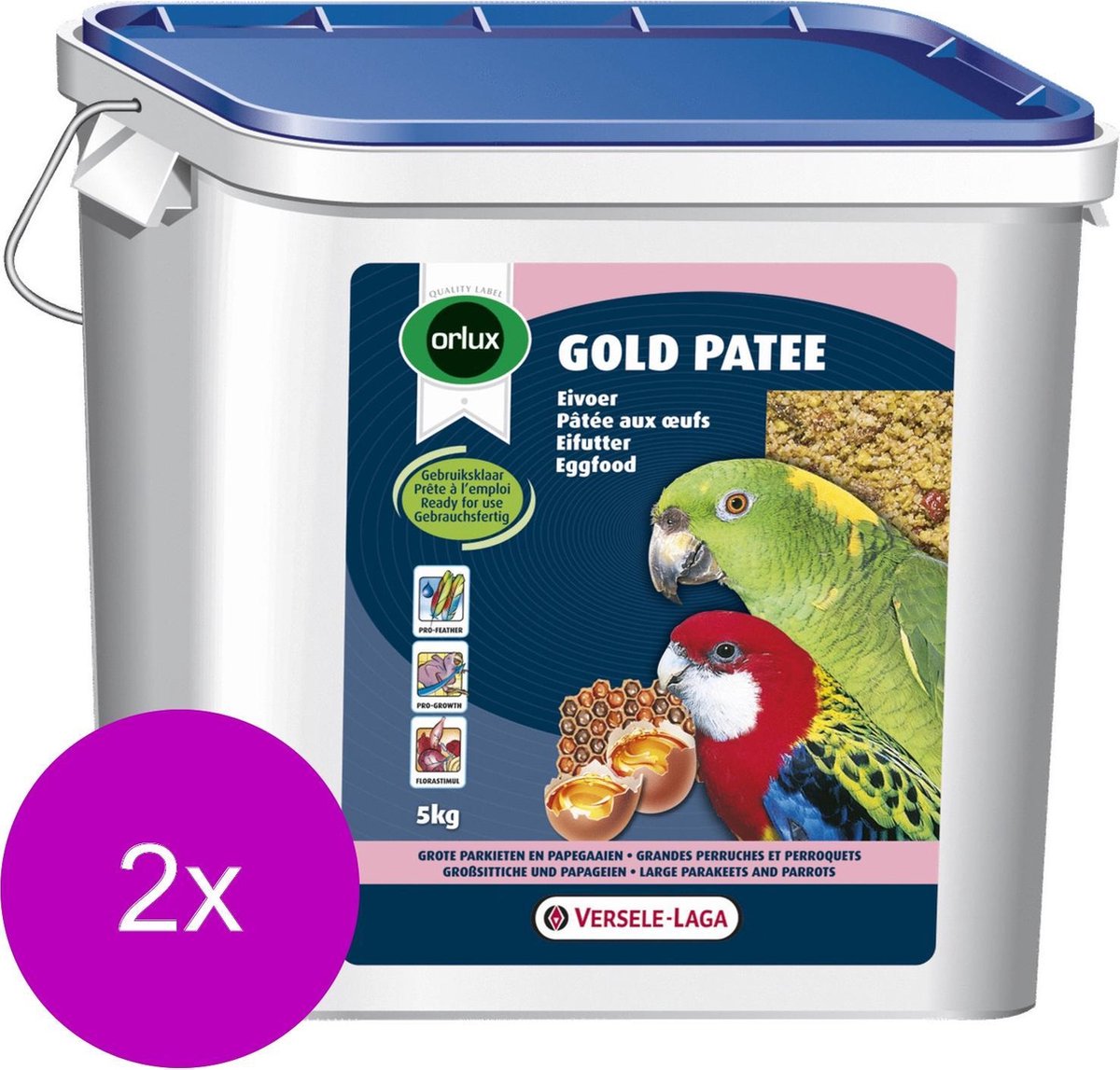 Versele-Laga Orlux Gold Patee Papegaai - Vogelvoer - 2 x 5 kg | bol.com