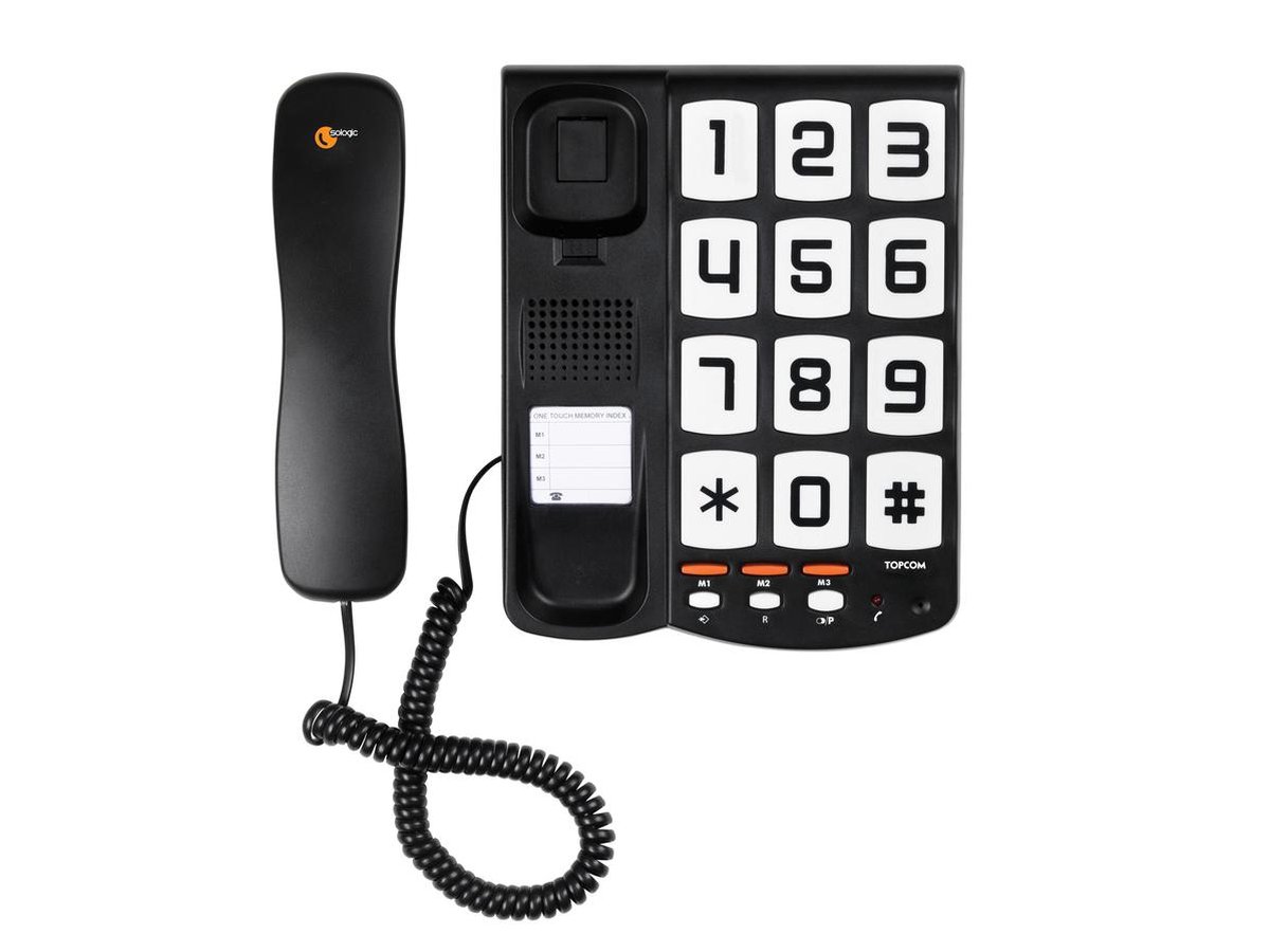 Topcom Ts-6650 - Single DECT telefoon - Zwart - seniorentelefoon | bol.com