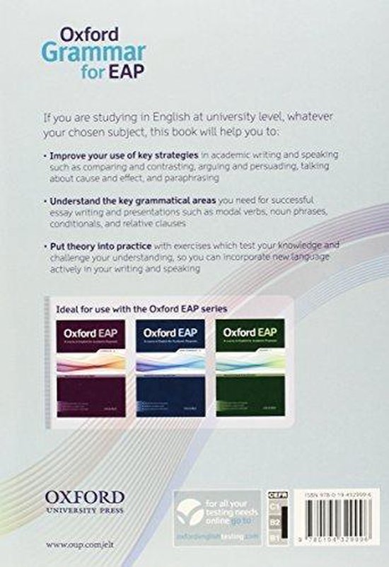 Oxford Grammar For EAP | 9780194329996 | Ken Paterson | Boeken | bol