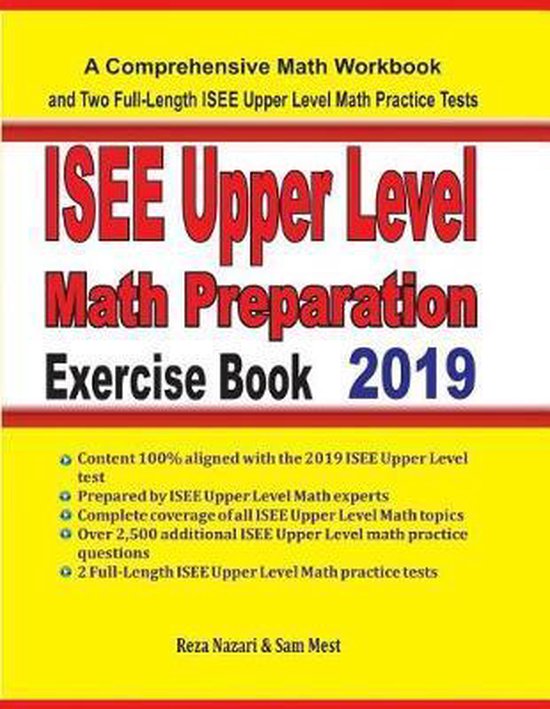 ISEE Upper Level Math Preparation Exercise Book | 9781646120000 | Reza ...