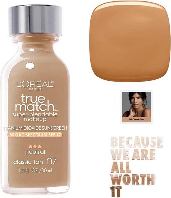 L'Oréal Paris True Match Super Blendable Makeup Foundation - N7 Classic ...
