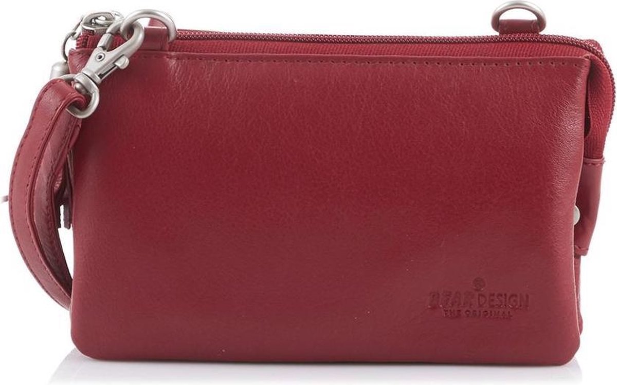 Bear Design Umi Leren Schoudertas / Crossbodytas - Rood | bol.com